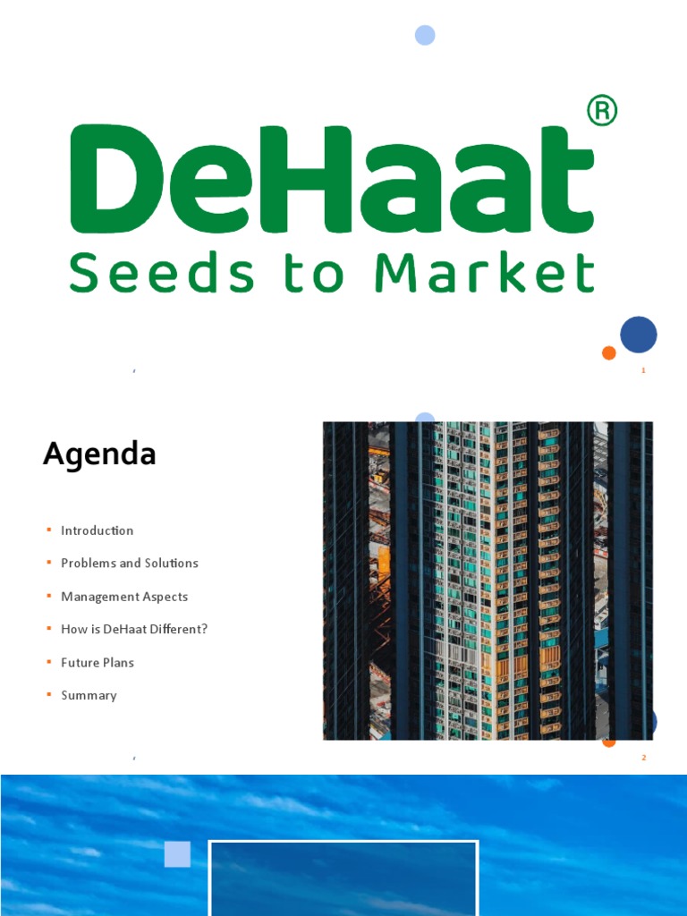 Presentation On DeHaat | PDF | Agriculture | Economies