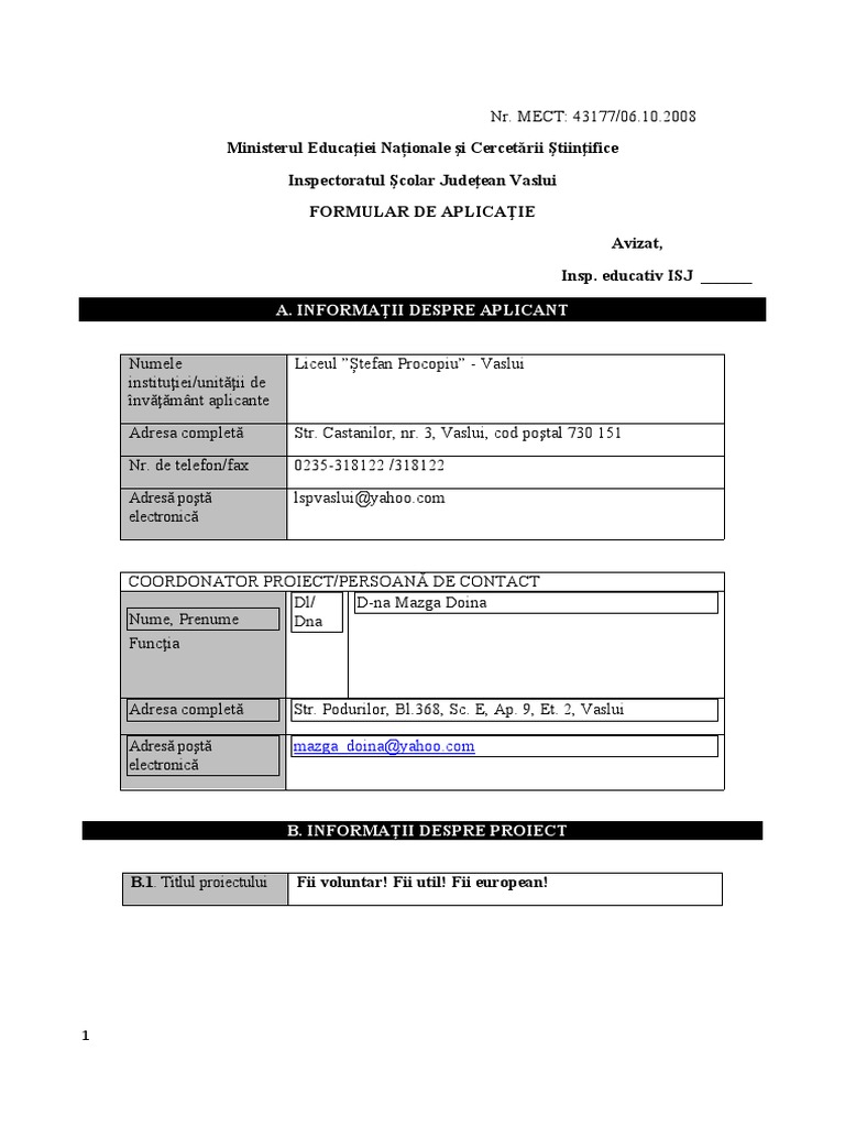 Proiect Educational | PDF