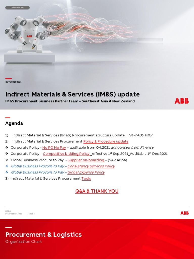 Indirect Material & Services (Im&s) Update - South East Asia - Q | PDF ...