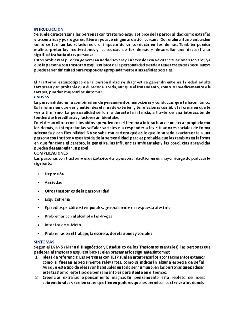 ESQUIZO | PDF | Trastorno mental | Ansiedad ESQUIZO | PDF | Trastorno mental | Ansiedad
