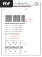Icse Class 1 Maths Sample Paper Model 1 PDF | PDF