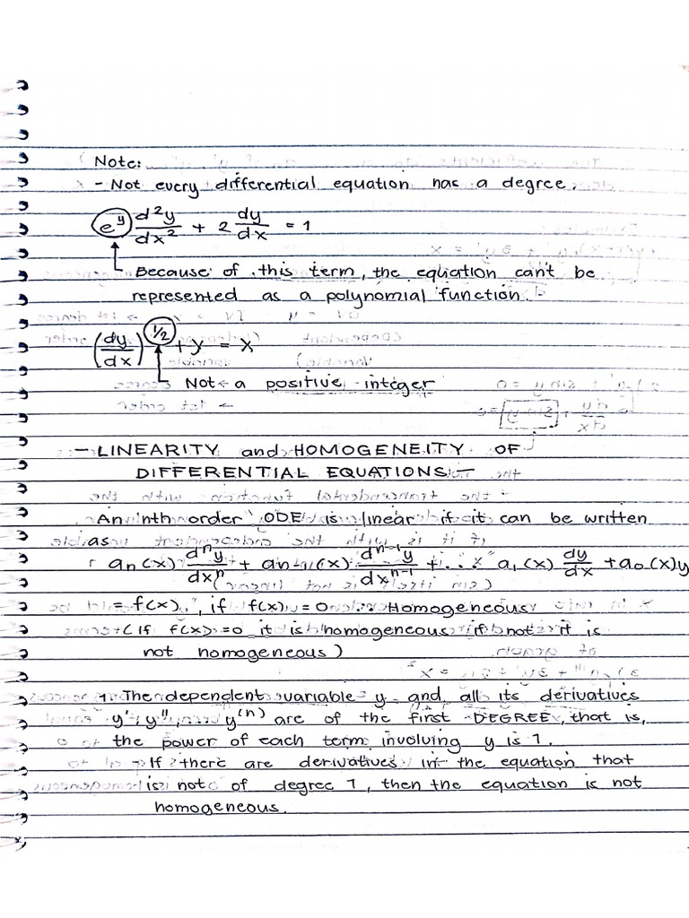 2.) Linearity and Homogeneity | PDF