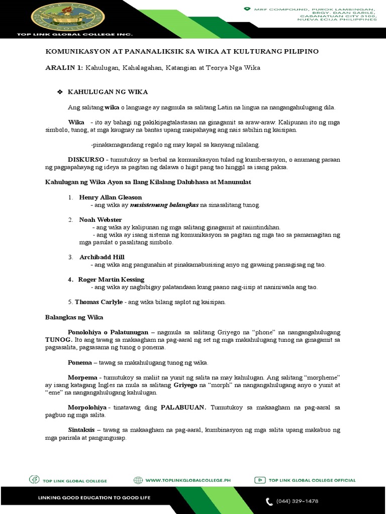 Kompan Aralin 1 | PDF