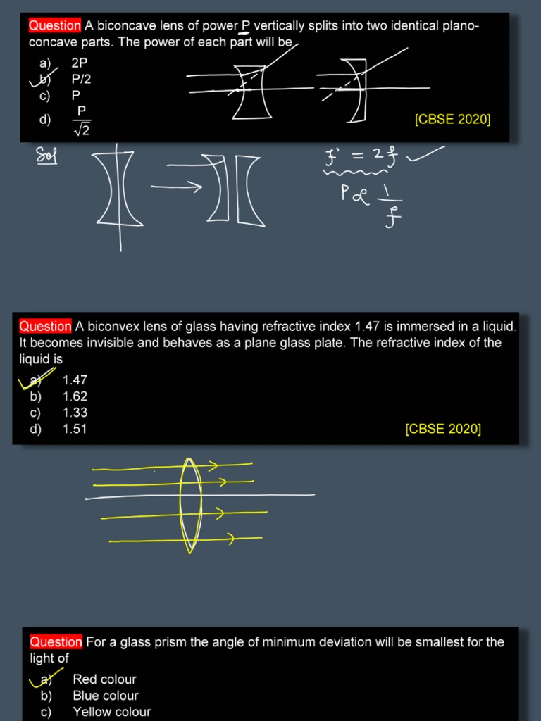 Ray Optics Pyqs Part 1 Pdf 