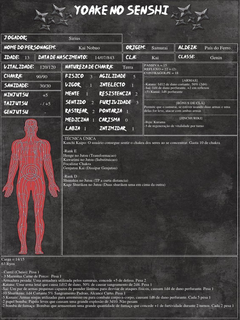 Ficha Kai Nobuo | PDF
