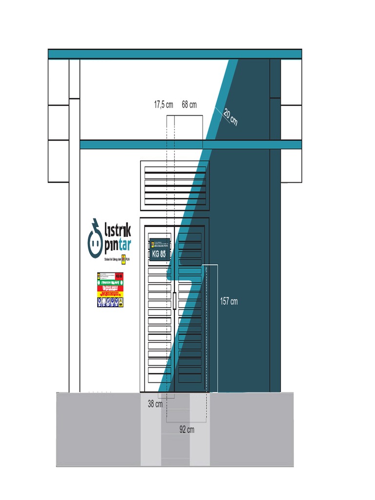 Desain Grafis Gardu Beton 9R Atap Miring | PDF