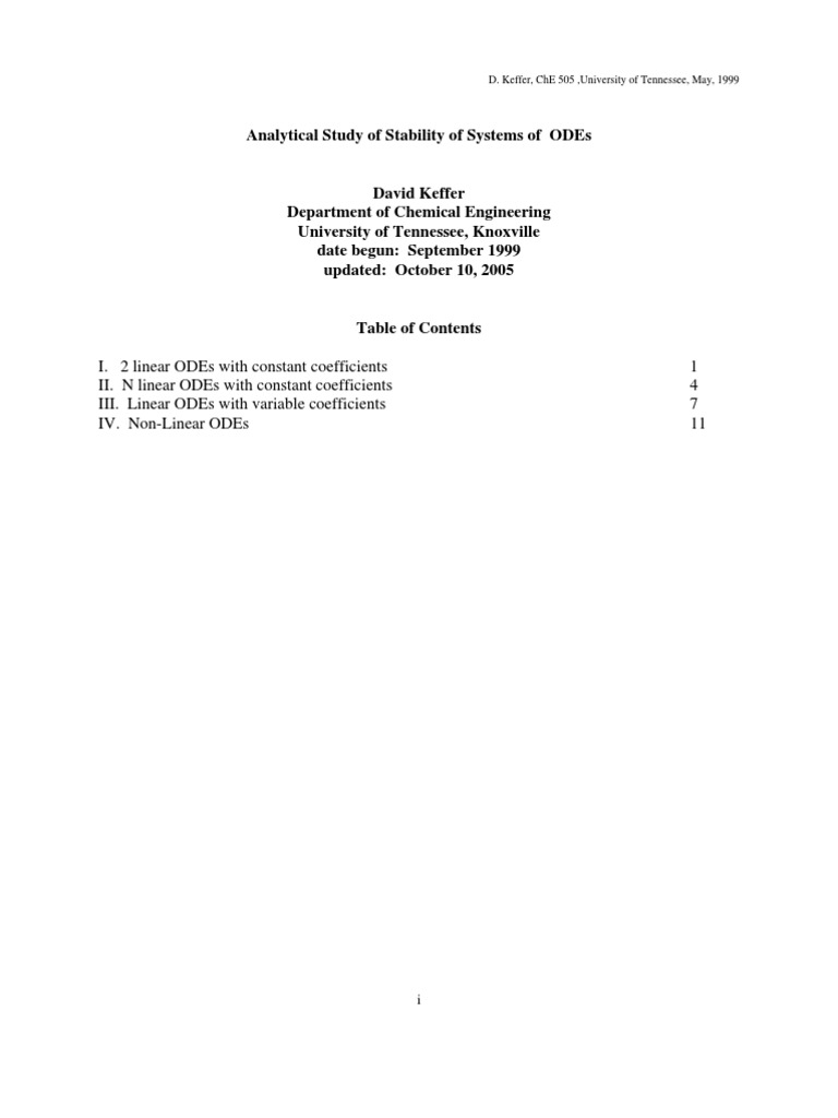 ODE Stability | PDF | Ordinary Differential Equation | Stability Theory