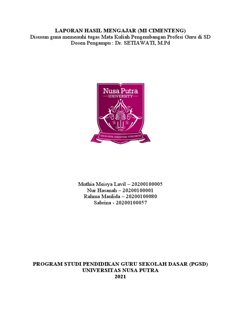 Cover & Prota Kelas 2 | PDF