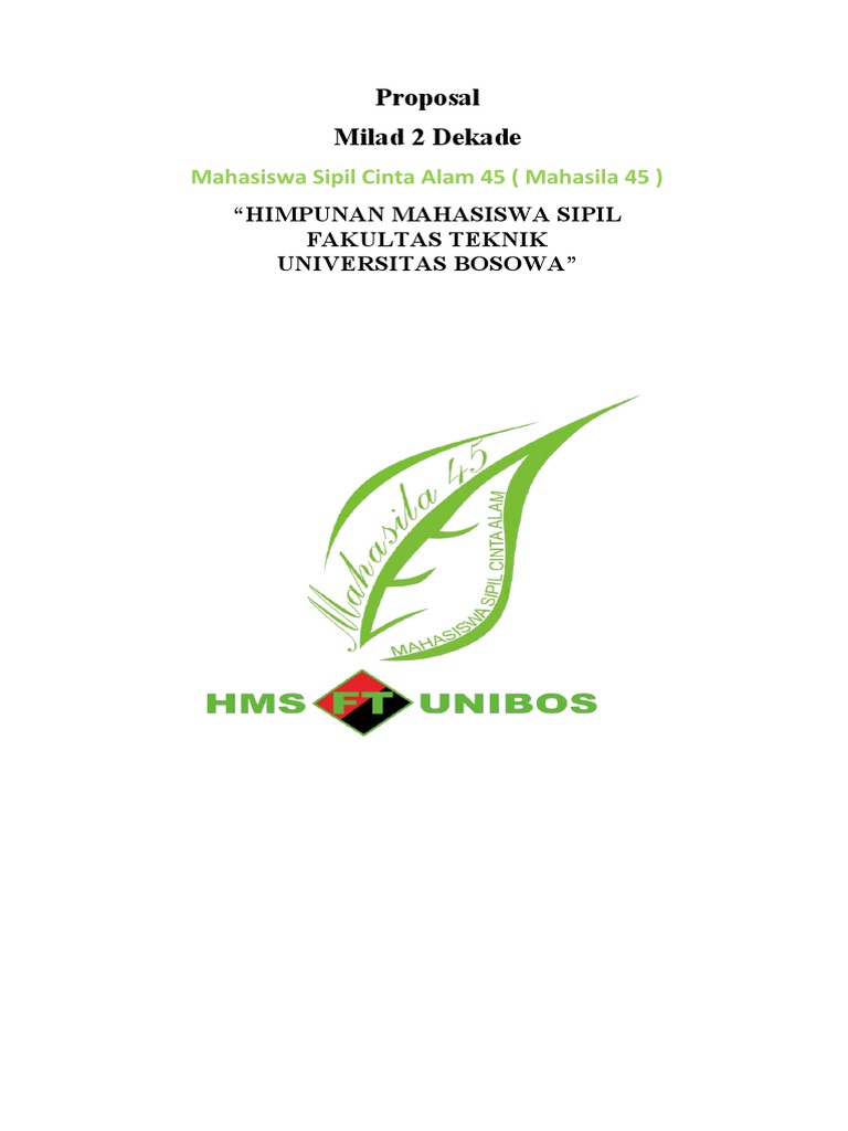 Proposal Milad 2 Dekade Logo Hms | PDF