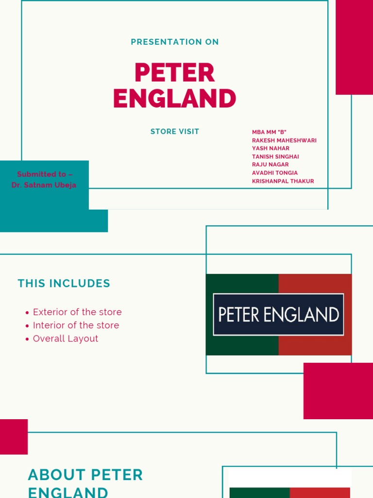 Peter England | PDF | Clothing | Aesthetics
