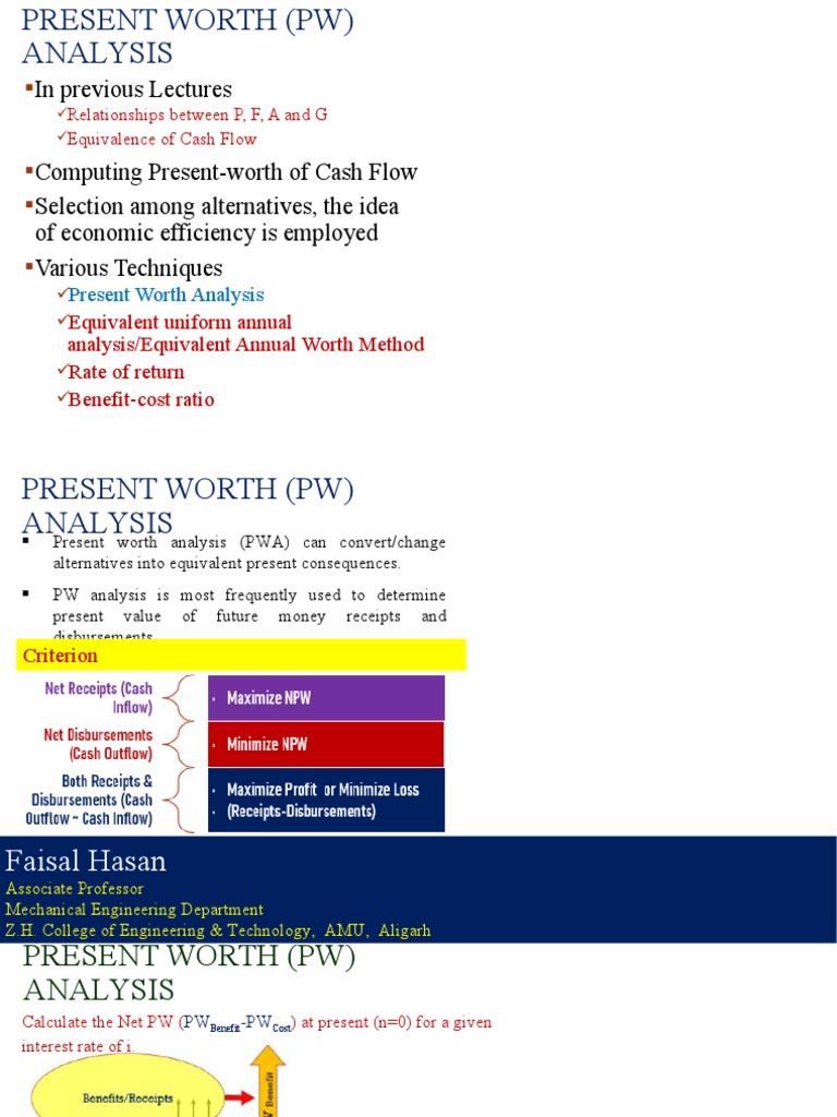 Present Worth Analysis - Equal Lives - F | PDF | Teaching Methods ...