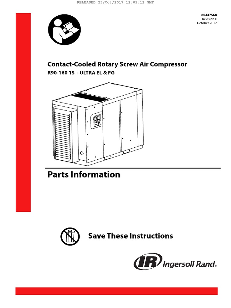 Parts Information: Contact-Cooled Rotary Screw Air Compressor | PDF ...