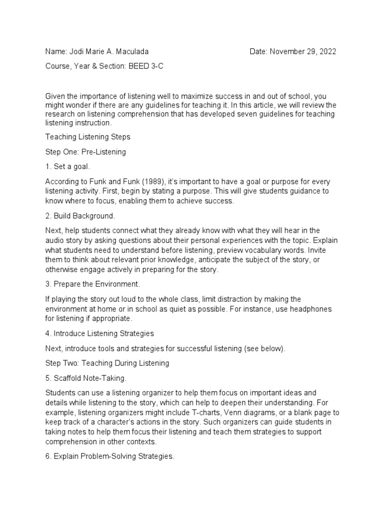 Maculada, Jodi Marie Beed 3-c | PDF | Reading Comprehension | Cognitive ...