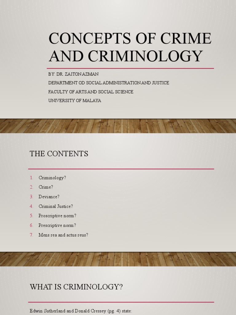 Concepts of Crime and Criminology | PDF | Crimes | Crime & Violence