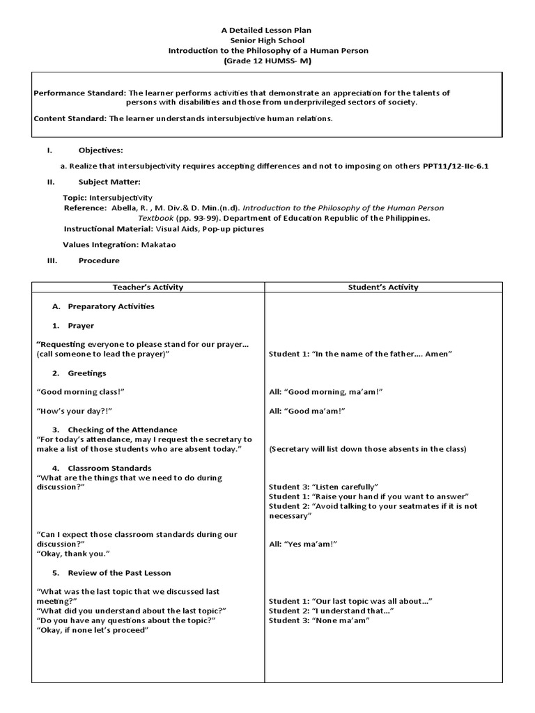 A Detailed Lesson Plan Final | PDF | Rubric (Academic) | Lesson Plan