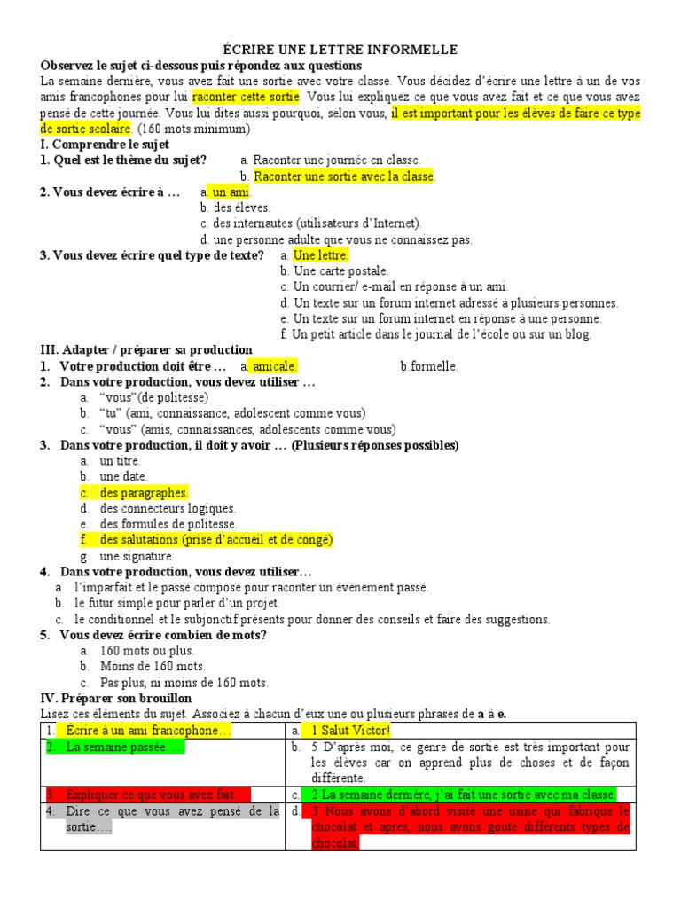 Écrire une lettre informelle à un ami | PDF | Arts du langage et discipline