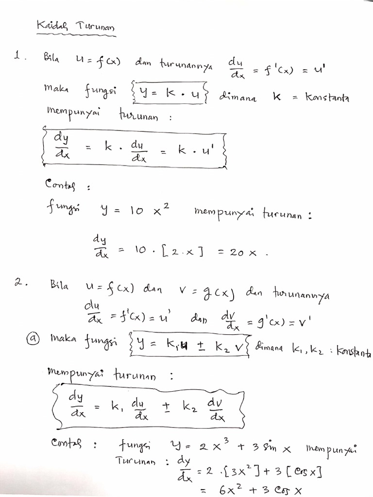 Kaidah Turunan | PDF