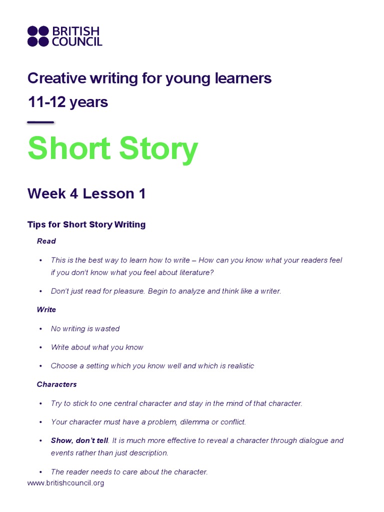 Tips For Short Story Writing | PDF