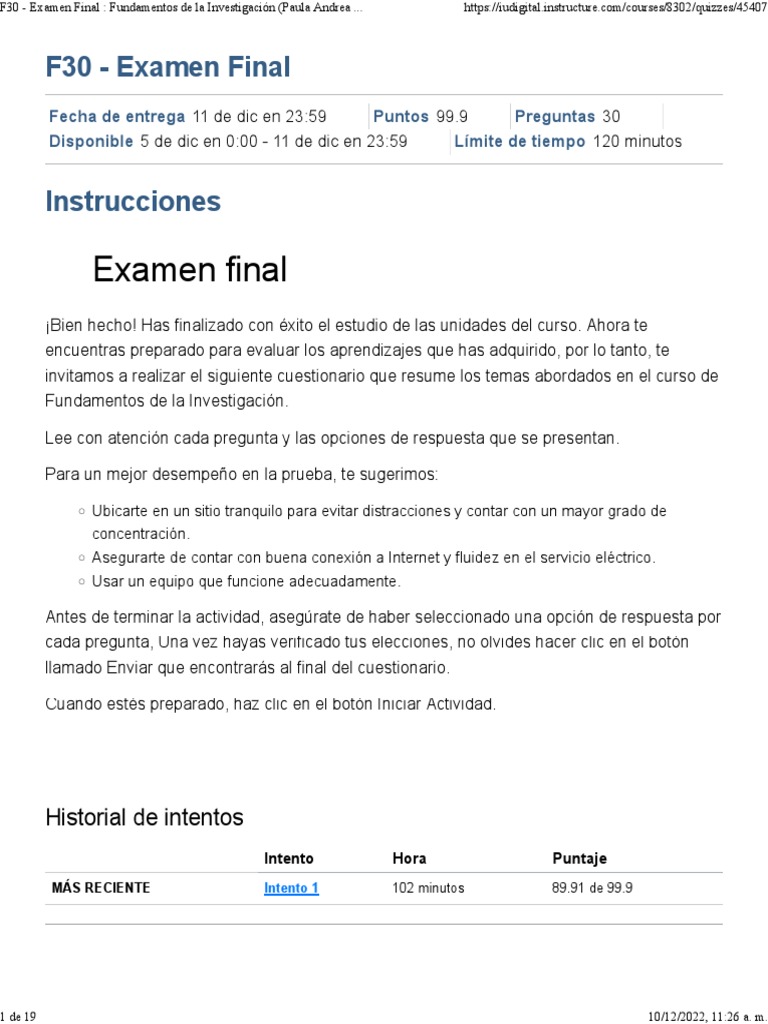 Examen Final: Fundamentos de Investigación | PDF | Hipótesis | Conocimiento