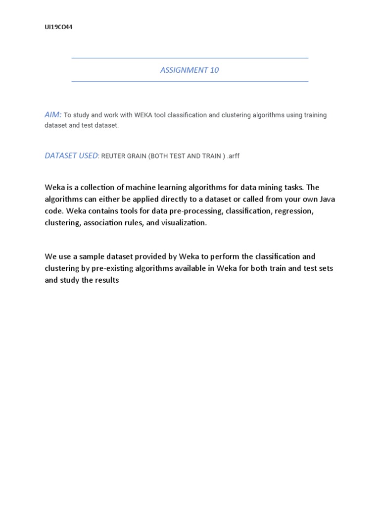 Weka Classification & Clustering Study | PDF | Business