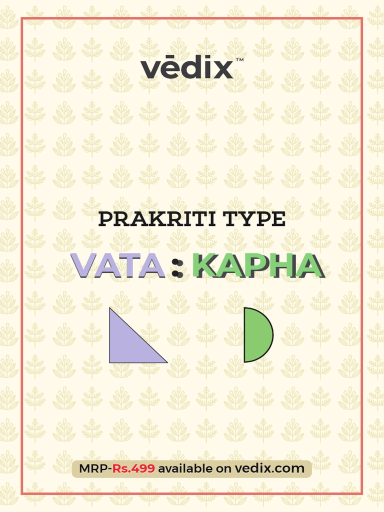 Vata-Kapha Prakriti Guide | PDF | Ayurveda | Taste