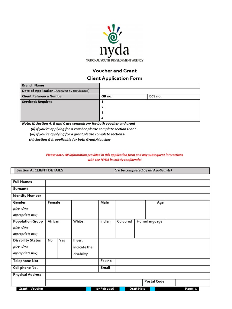 Grant and Voucher Application Form | PDF | Business | Ownership