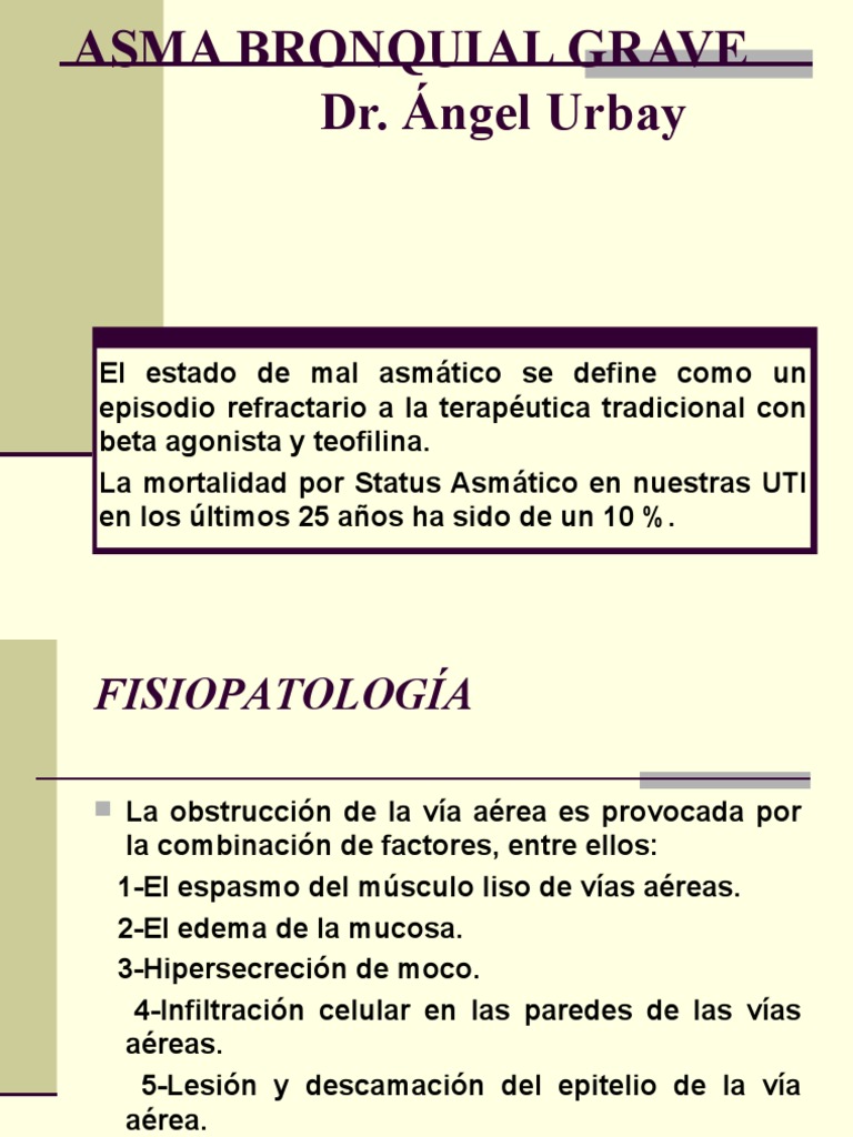Estado de Mal Asmático | PDF | Asma | Causas de la muerte