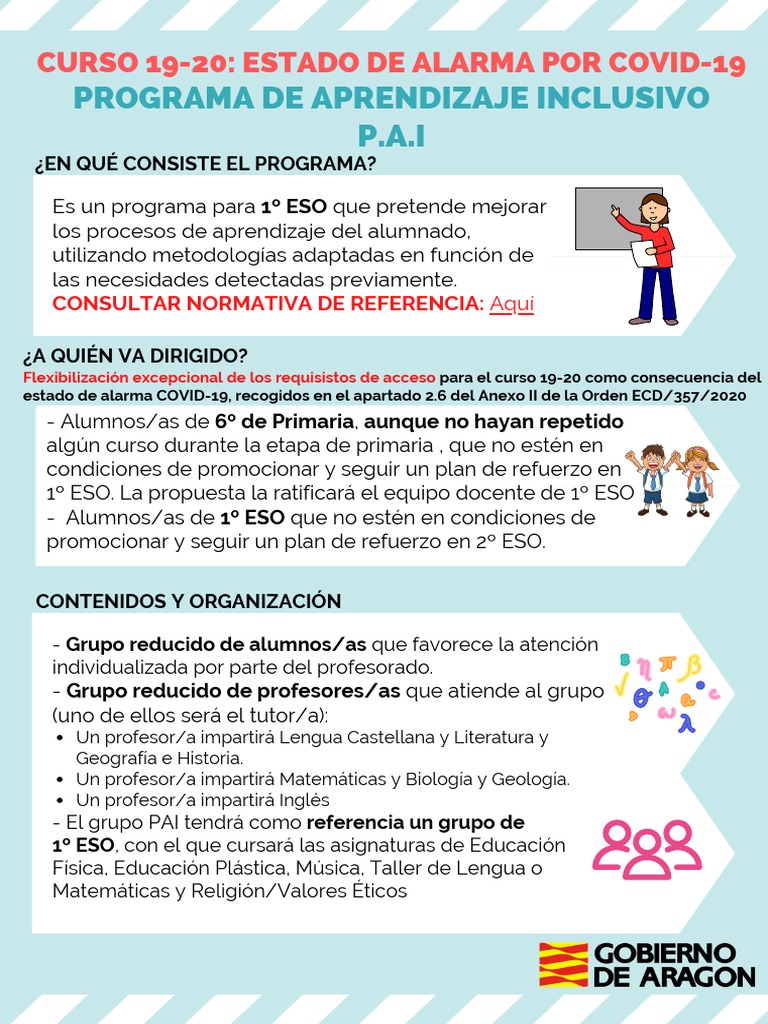 Programa PAI para Educación Inclusiva | PDF | Maestros | Educación primaria
