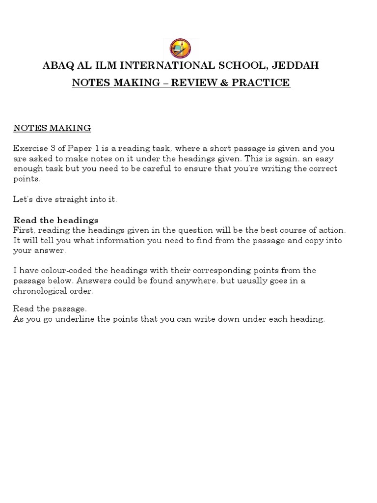 Notes Making | PDF | Books | Comic Book