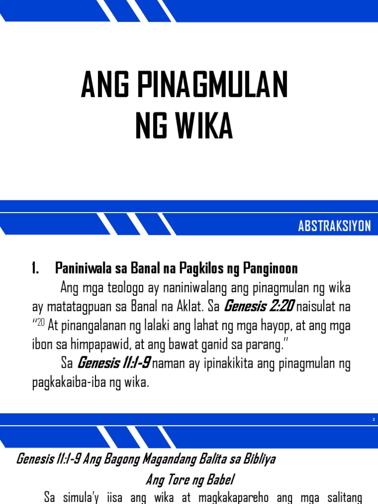 C Pinagmulan NG Wika | PDF