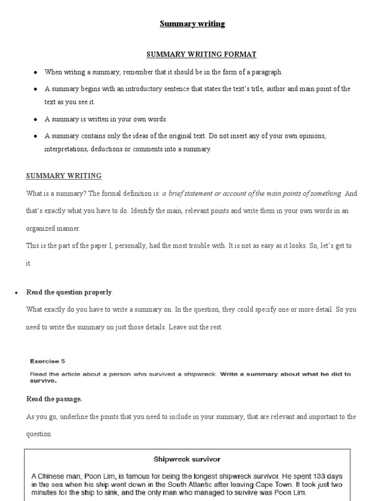 Summary writing | PDF | Trees | Tourism