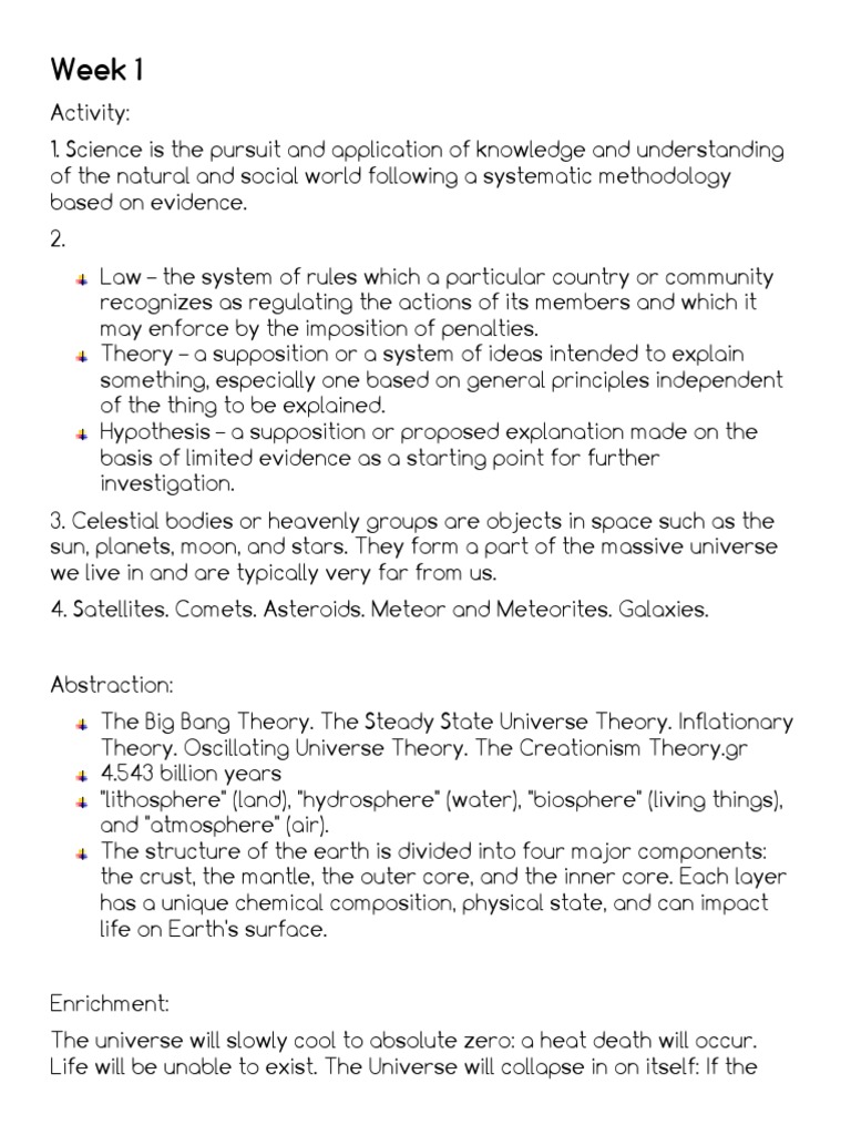 Module Answers For Earth & Life Science | PDF | Plate Tectonics | Earth
