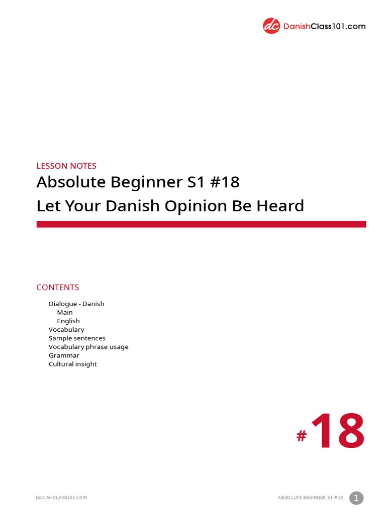 A1 Lessons 18 | PDF | English Language | Verb