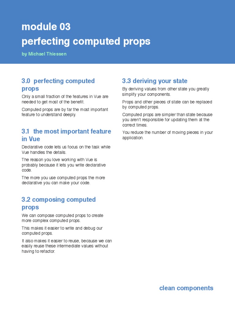 Vue Computed Props Mastery | PDF | Computers