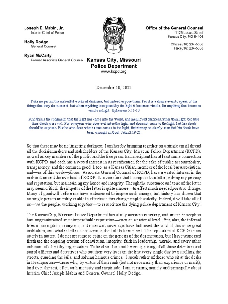 McCarty Letter | PDF | Prosecutor | Justice