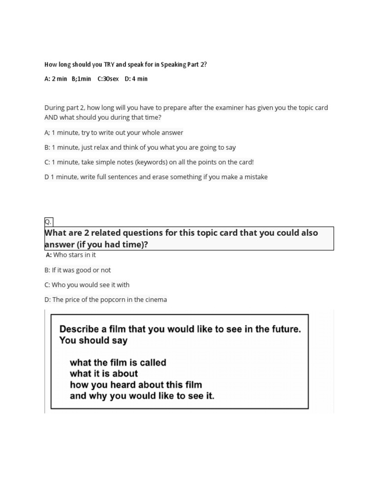 IELTS Speaking Part 2 Tips | PDF | Career & Growth