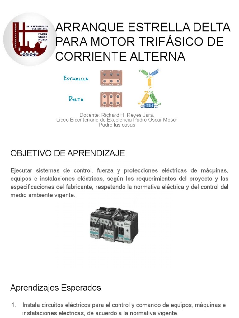 Arranque Estrella Delta para Motor Trifásico de Corriente Alterna | PDF