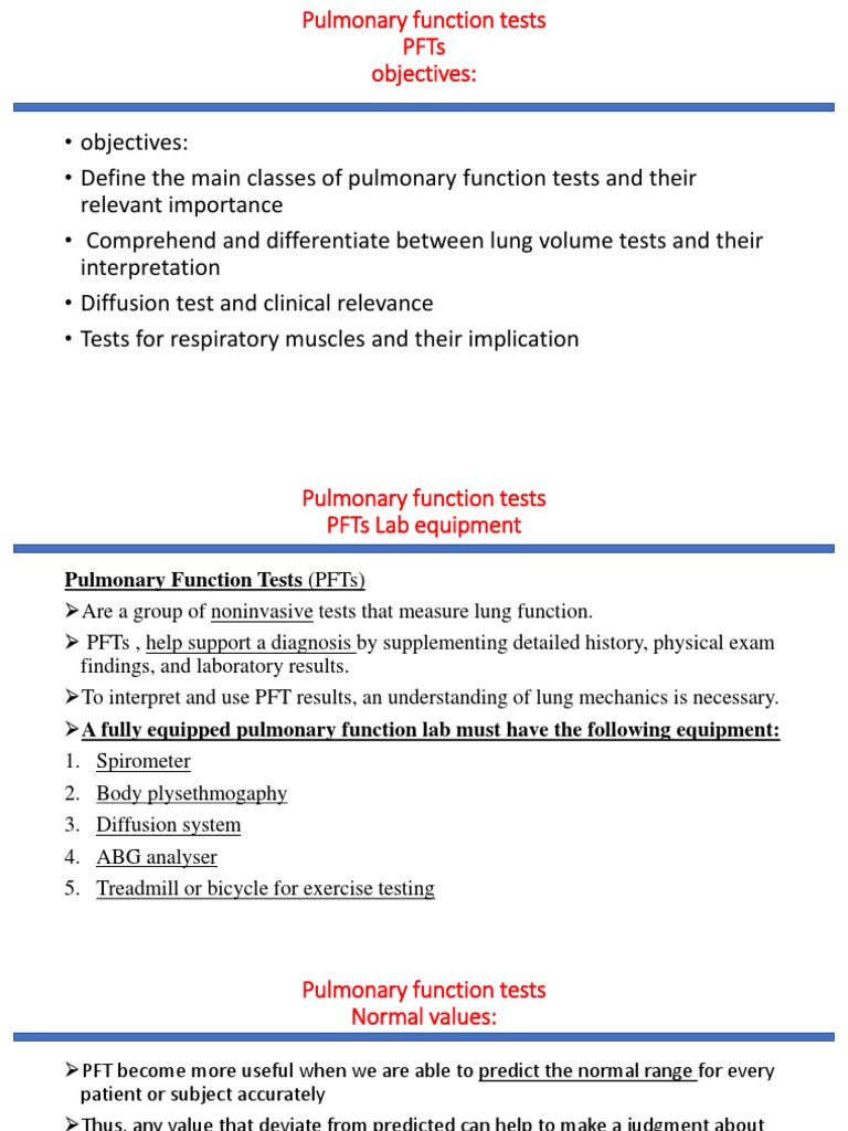 5-Pulmonary Function Tests | PDF | Exhalation | Lung