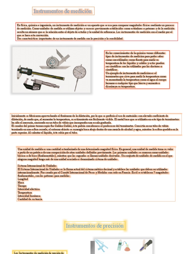 Instrumentos de Medición en Ciencia e Industria | PDF | Termómetro ...