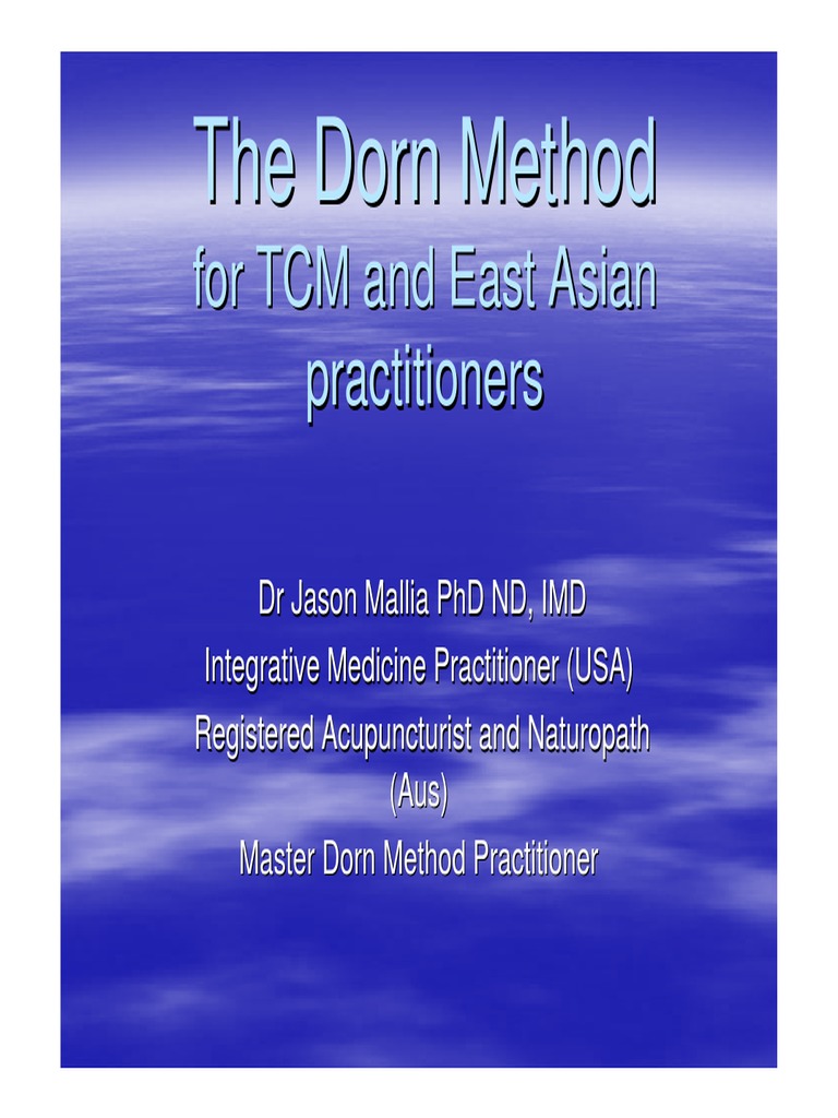 Dorn Therapy For Acupuncturist | Download Free PDF | Chiropractic ...