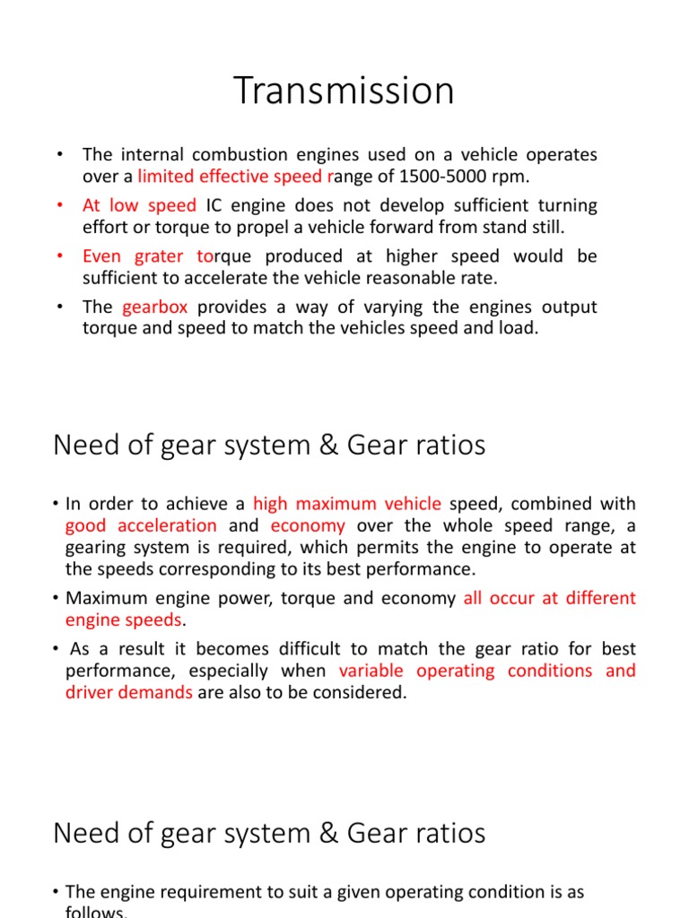 Gear Box Pdf Manual Transmission Gear