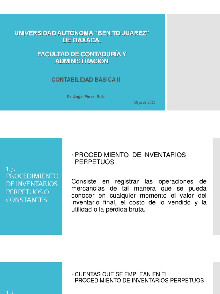 Procedimiento de inventarios perpetuos: Asientos contables de compra-venta de mercancías | PDF ...