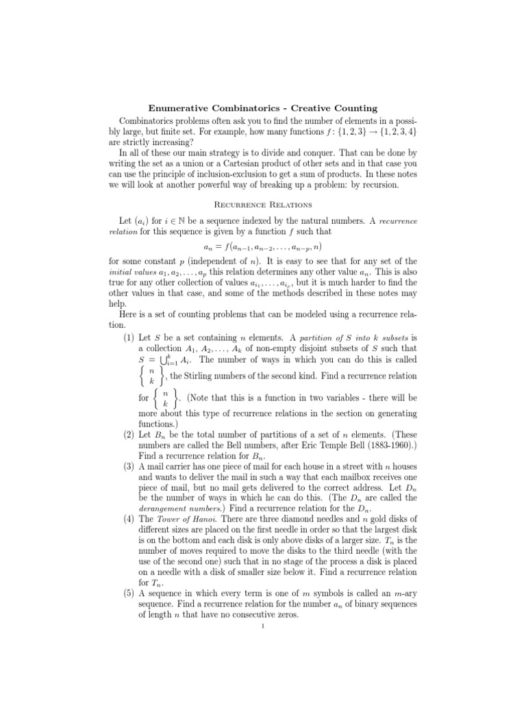 Generating Functions | PDF | Recurrence Relation | Summation Generating Functions | PDF | Recurrence Relation | Summation
