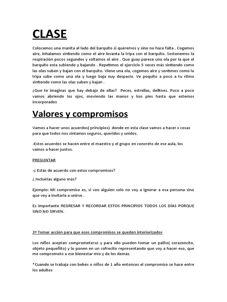 Clase Con Compromisos | PDF