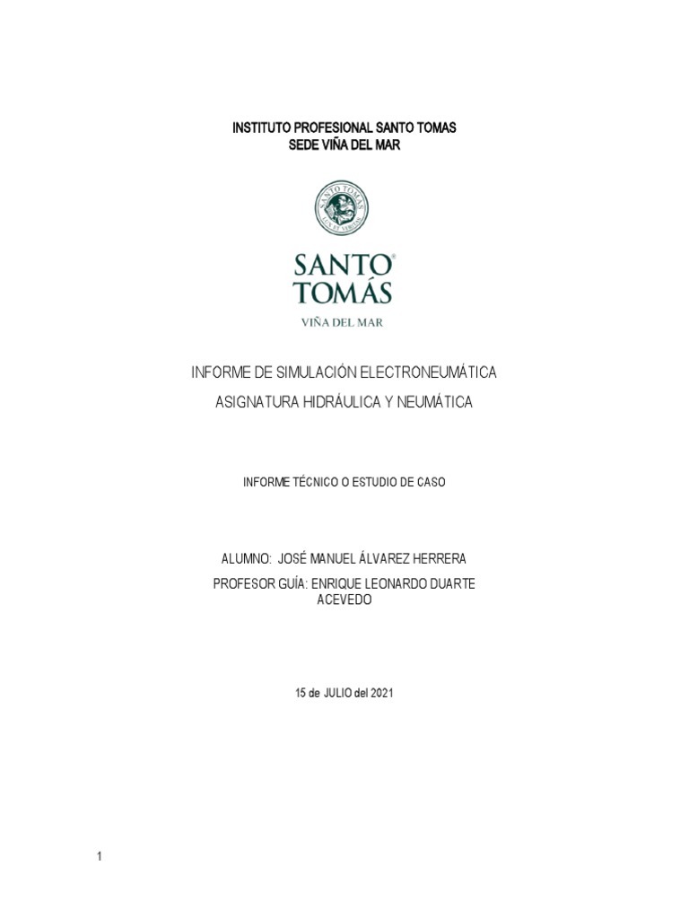 Informe de Electroneumatica | PDF | Relé | Neumática