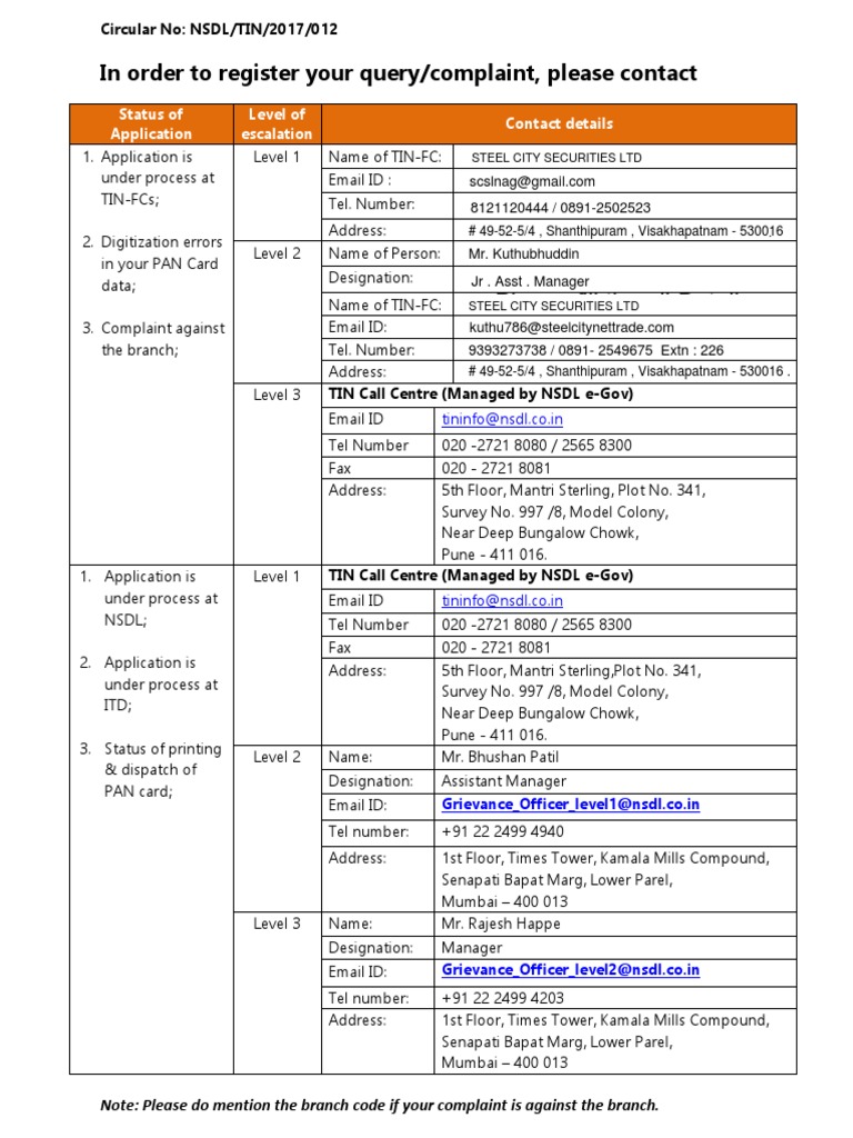 B Escalation Matrix | PDF | Computing