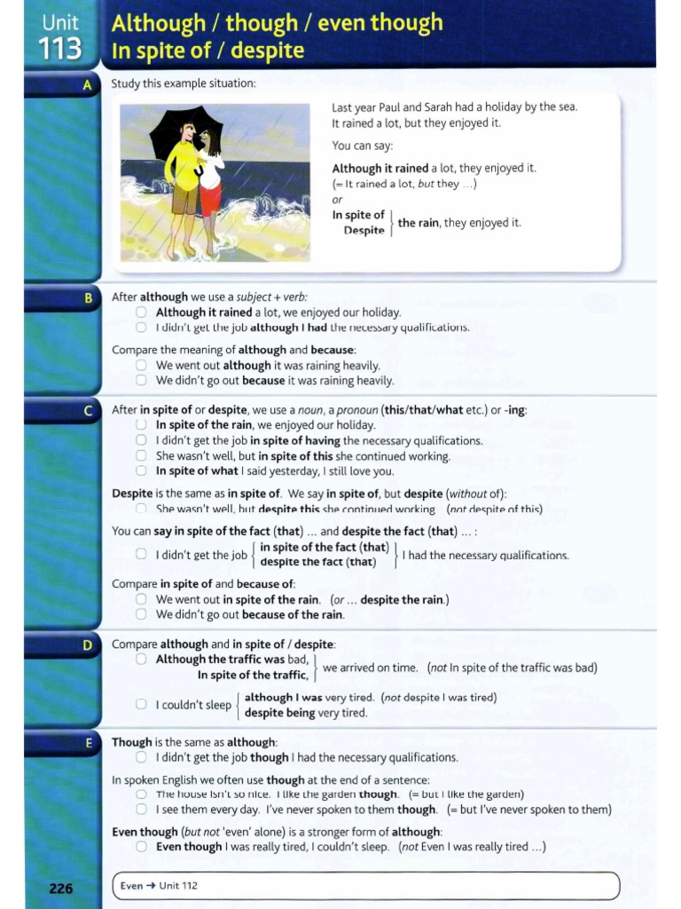 Although, Even Though | PDF