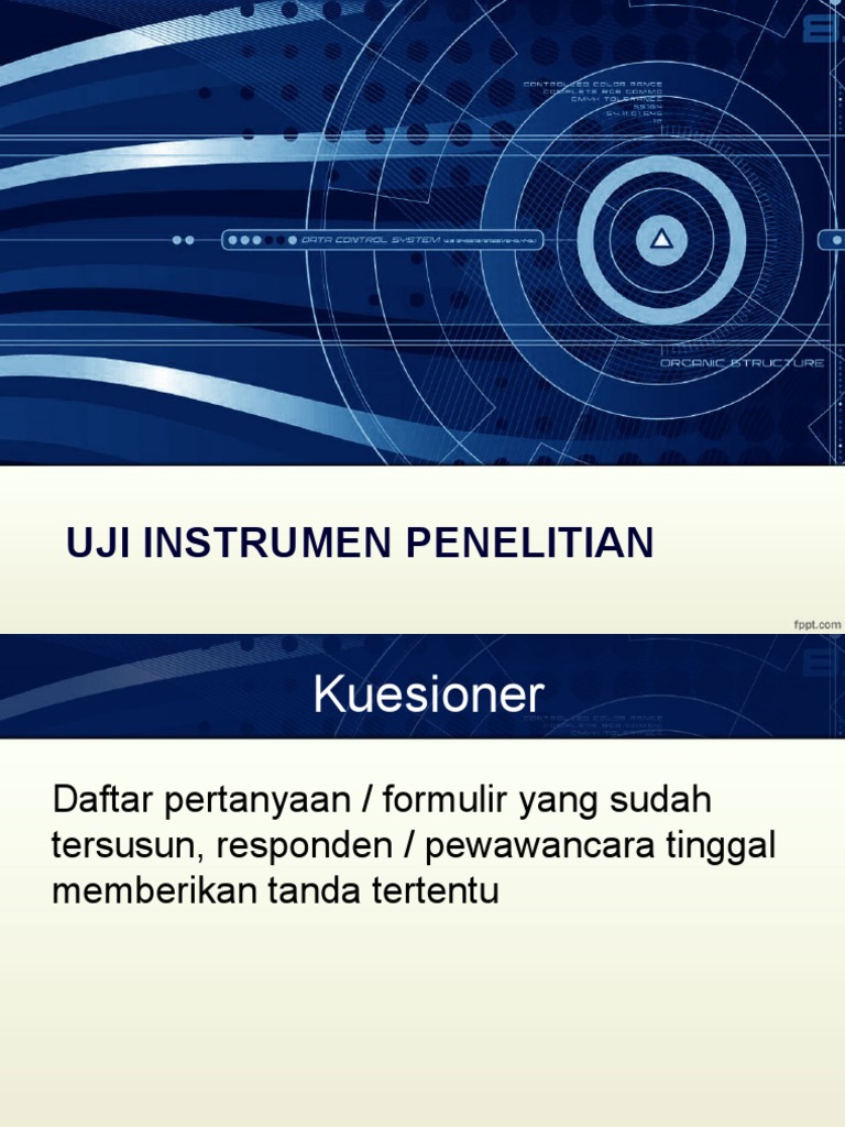 Uji Instrumen Penelitian | PDF
