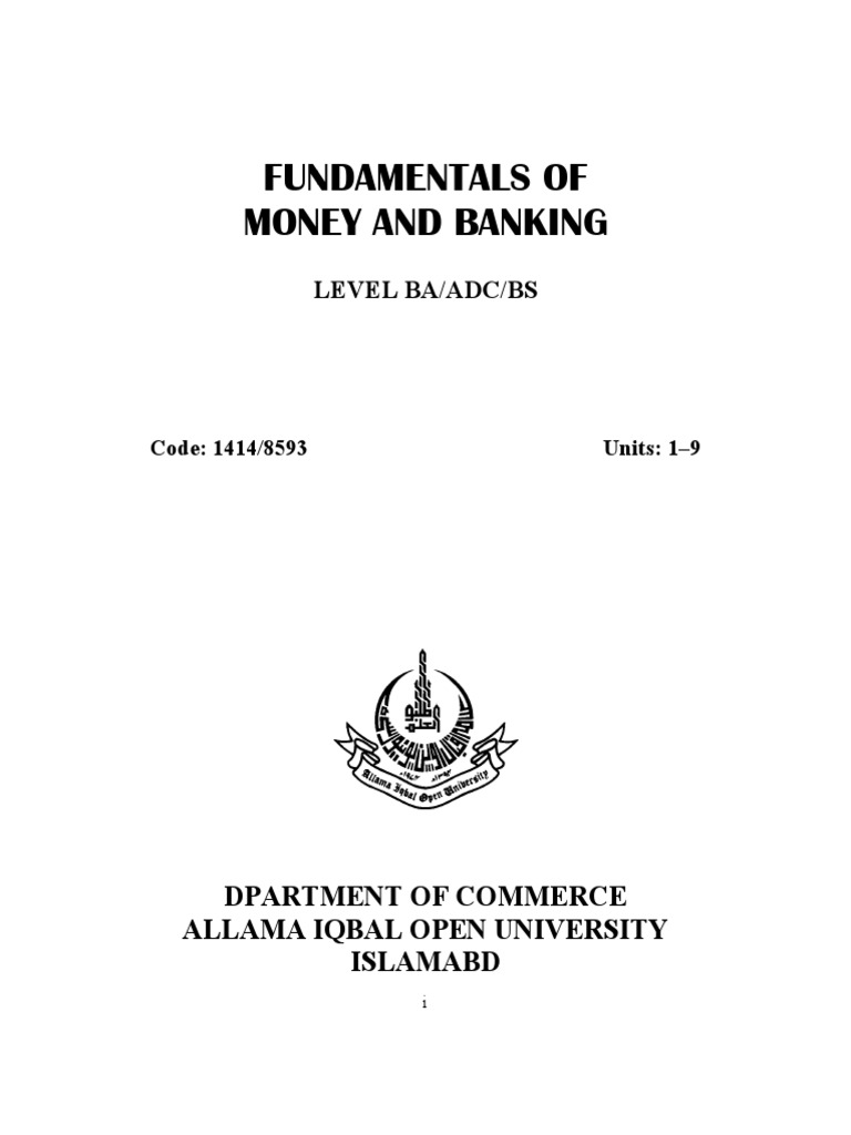 Fundamentals of Money and Banking | PDF | Money | Financial Markets