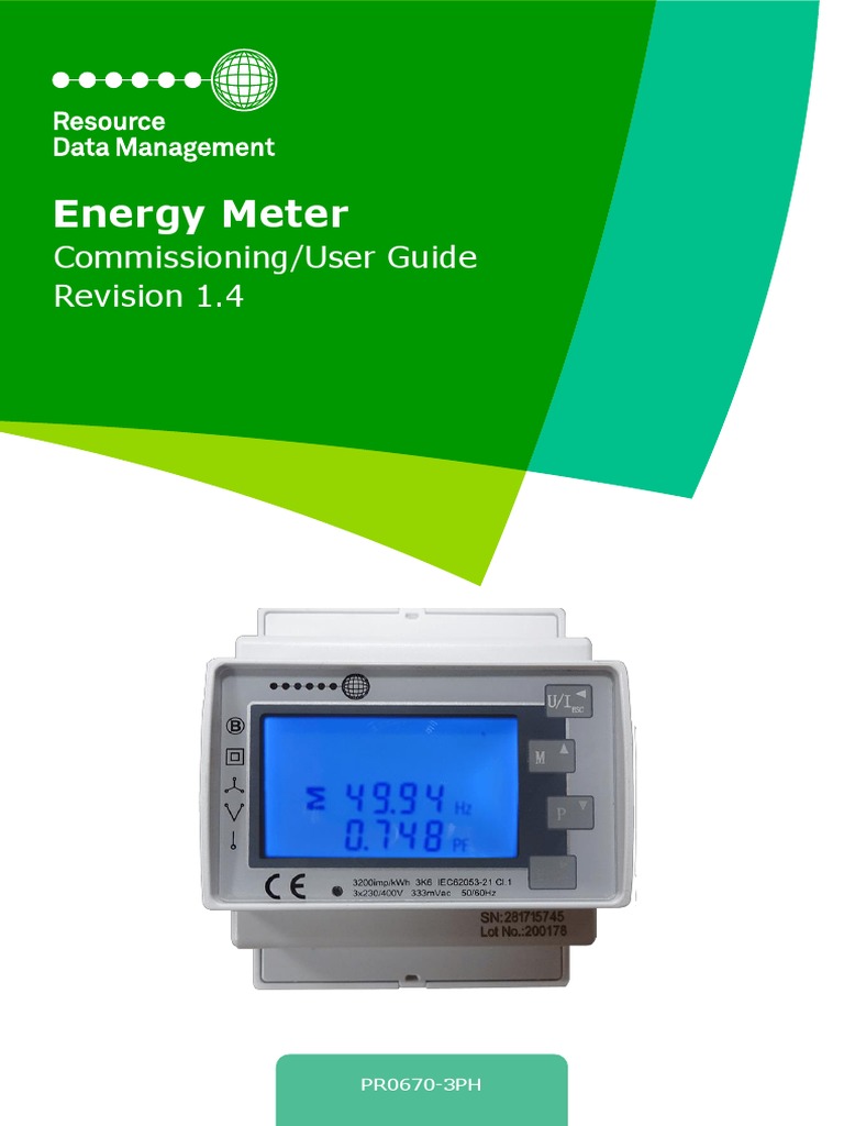 Energy Meter pr06703ph | PDF | Ac Power | Power (Physics)